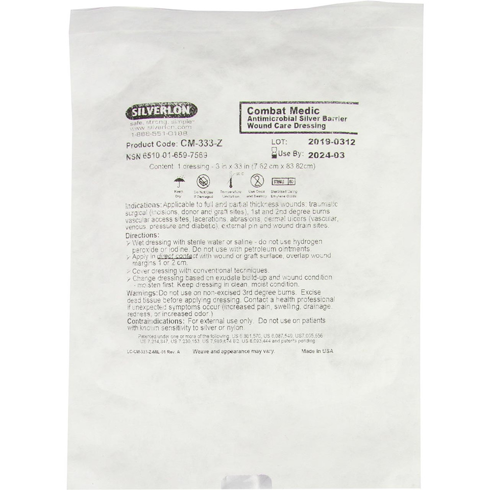 Silverlon Combat Medic Wound Care Dressing
