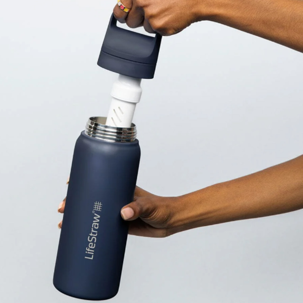 LifeStraw Go Series Stainless Steel Water Bottle, 24 oz