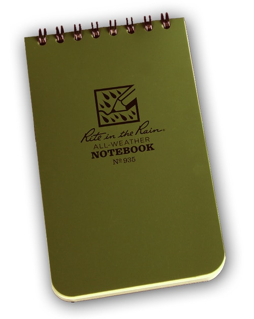 Tactical Weatherproof Pocket Notebook, OD Green