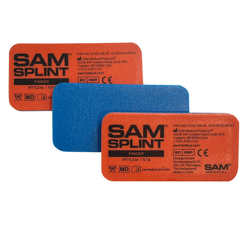 SAM® Finger Splint - Orange and Blue (3 Pack)