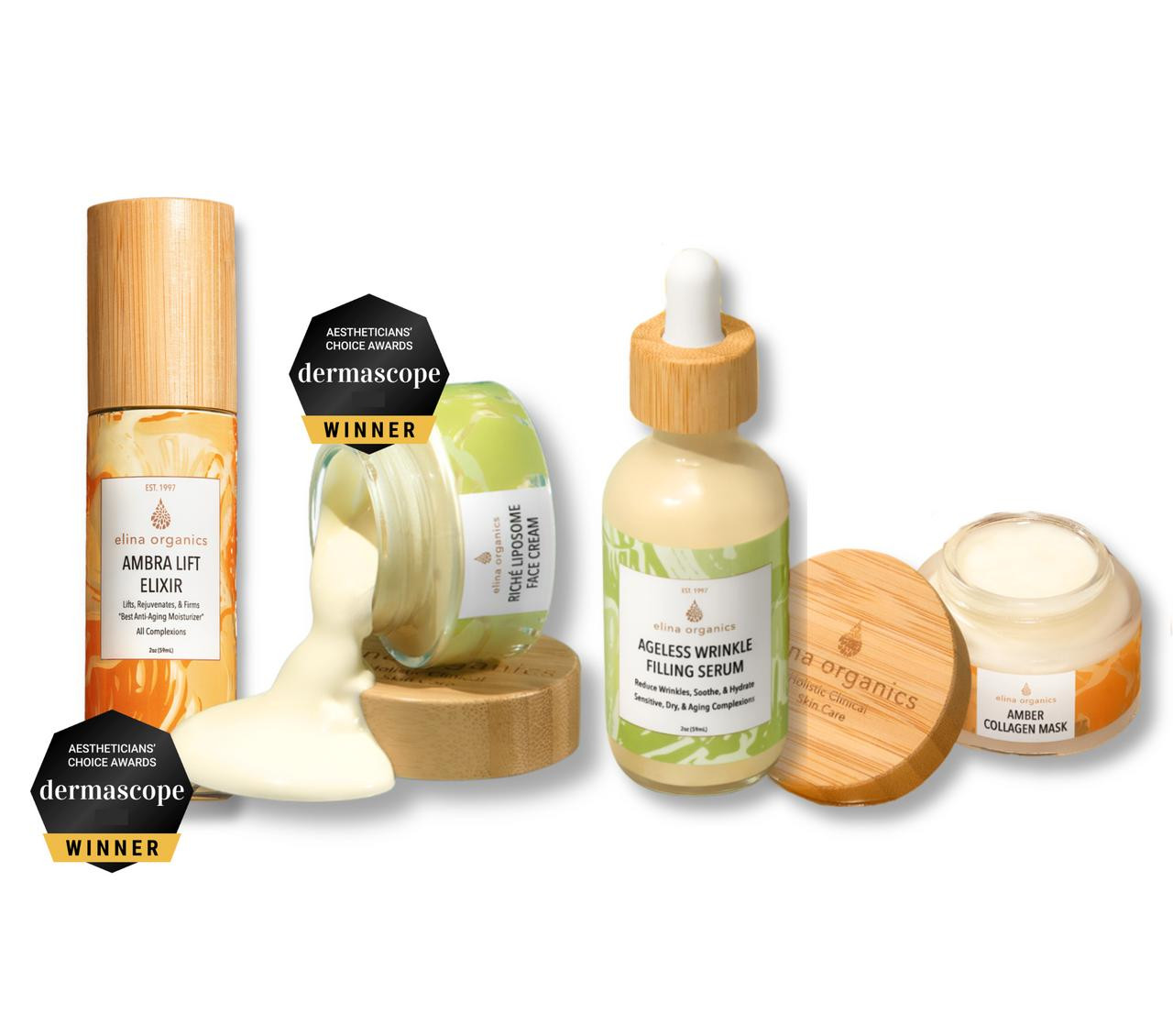 Amber Lift Spa Ritual: Collagen-Revitalizing Collection - Elina Organics