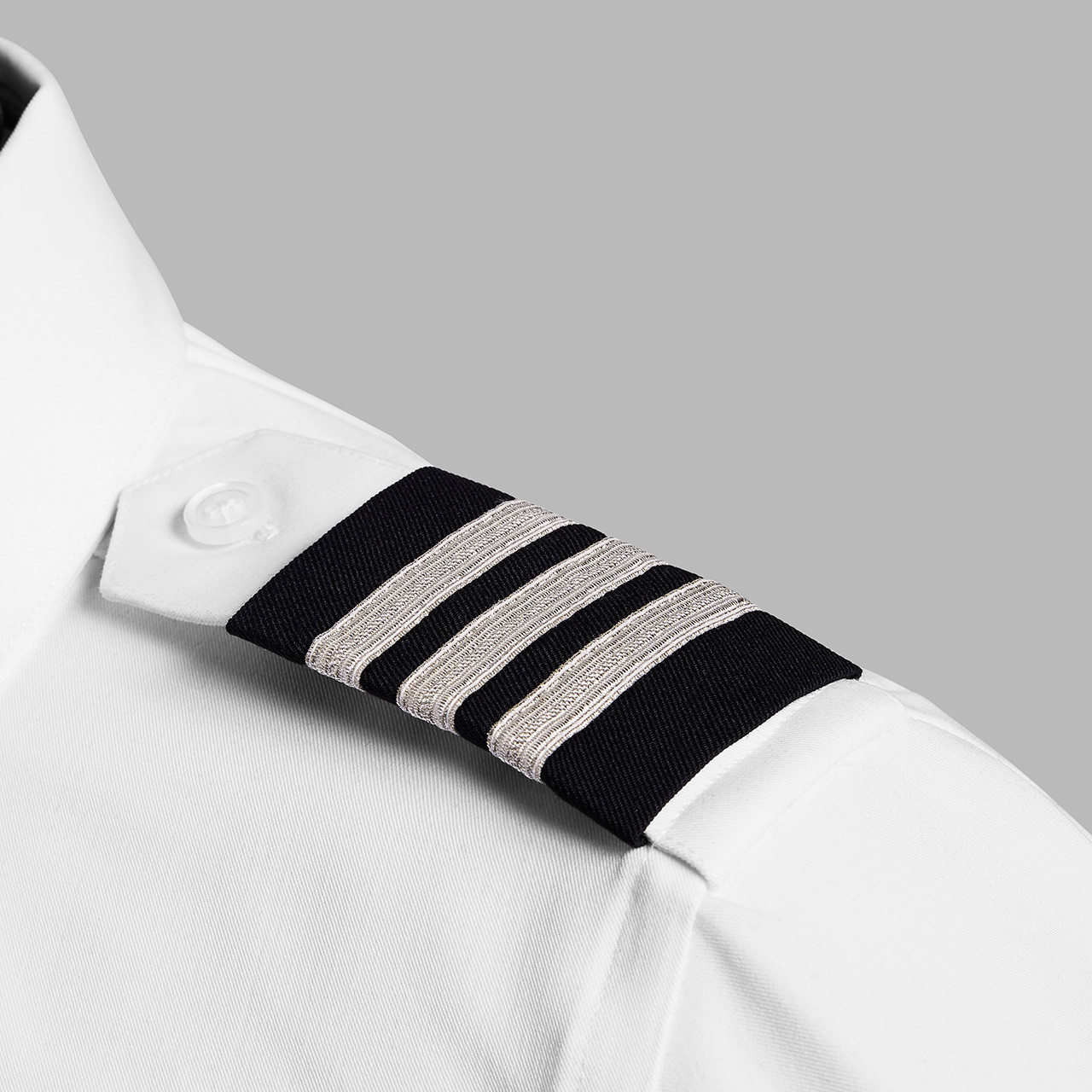 Epaulets - Navy and Silver - 3 Stripe - A Cut Above Uniforms
