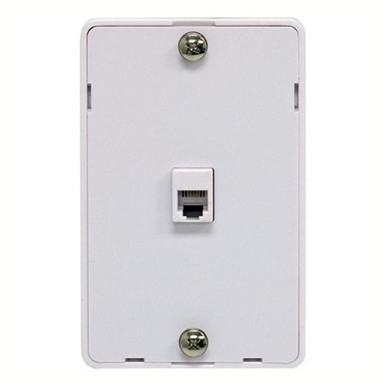 Leviton 832-C0253W RJ11 Single Gang Wall Phone Jack White Surface Mount ...