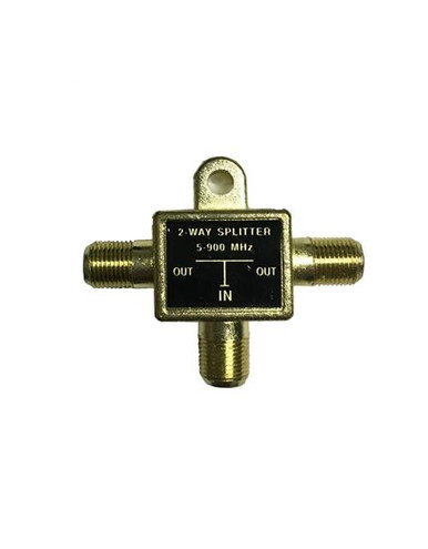 Vanco 2 Way Signal Splitter Coaxial Cable Video 5-900 MHz 75 Ohm UHF ...