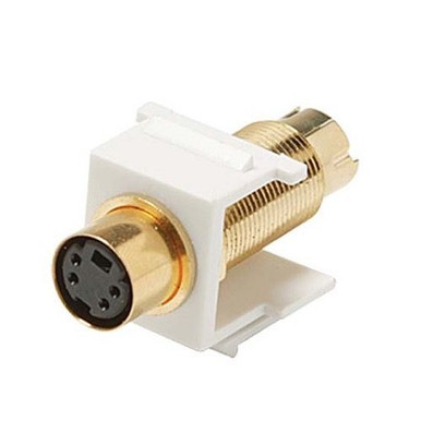 Keystone Modular Insert S-Video Female to Male S-VHS White Coupler Jack ...