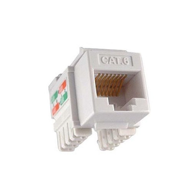 Steren 310-140WH CAT6 Keystone Jack White RJ45 110 Punch Down Fast ...