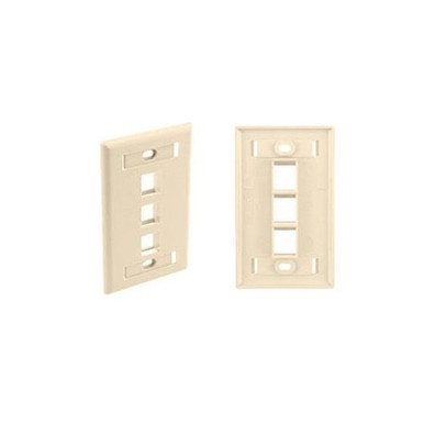 Eagle 3 Port Ivory Wall Plate Keystone 3 Cavity with Information Tags ...
