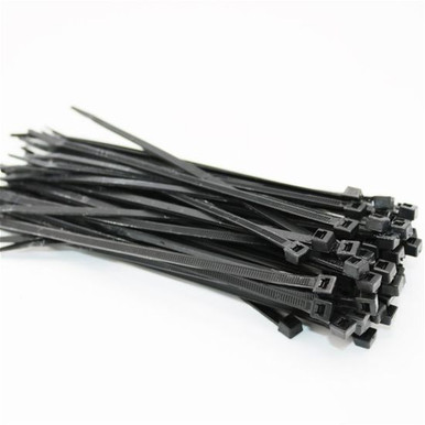 Eagle 7" Inch Cable Ties Black 100 Pack 50 LB UV Rugged Locking Zip ...