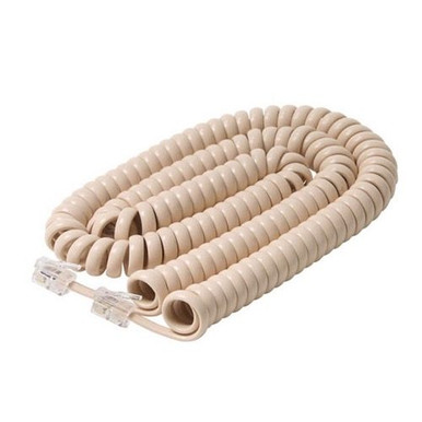 Eagle 15' FT Handset Phone Coiled Cord Ivory RJ22 Modular Plugs Each ...