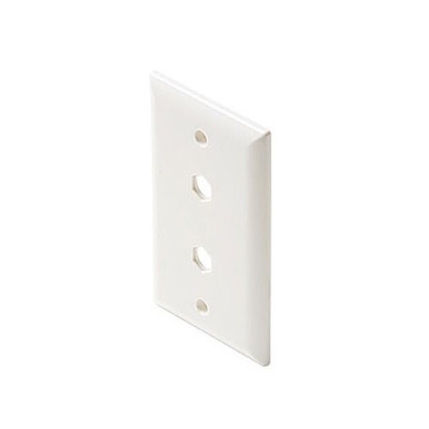 Eagle Wall Plate White 2 Hole Dual Port Hex Port Single Gang Wall Plate ...