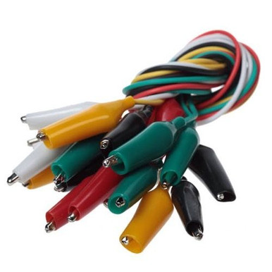 Eagle Alligator Clip Lead Set 10 Pack 1' FT Long 1" Inch Color Coded ...