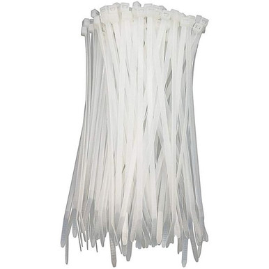 Eagle 10" Inch Cable Zip Ties Natural Opaque 50 Lb 100 Pack Quick Wire ...