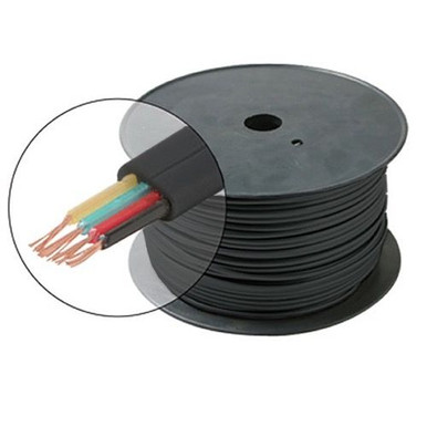 Eagle 1000' FT Flat Telephone Modular Cable Black 4 Conductor Wire ...