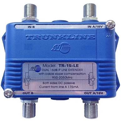 Eagle Dual LNB Inline Amplifier 15dB Satellite MDU 2GHz Power Inserter ...