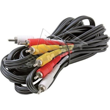 Eagle 12 FT 3 RCA Male Composite RYW Nickel Plate Cable Triple Red ...