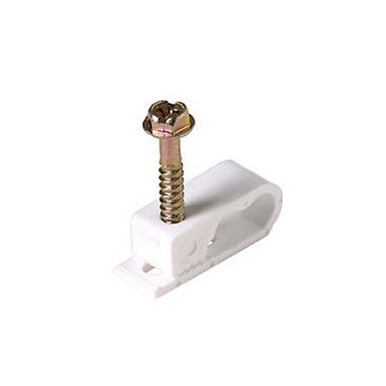 ASKA CX-2WHT Dual Flex Coax Cable Clips White 100 Pack RG6 RG59 1/2 ...