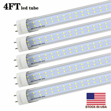 CNSUNWAY LED Tube Light Bulb T8 Bi-Pin No Ballast 4' FT Clear 28 Watt ...