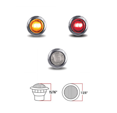 3/4" round 3 diodes Turn Signal and Maker Light