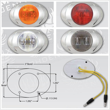 P3 Marker Light with Chrome Bezel