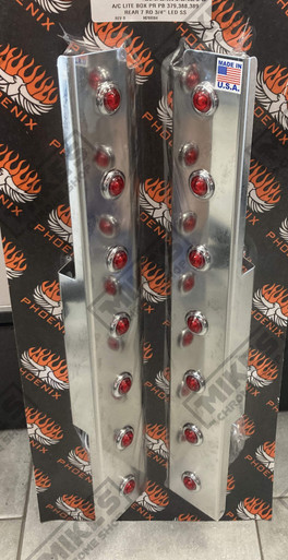15" 379/389 Rear AC breather Panel w/7 * 3/4" LED Lights - Red with Red ...