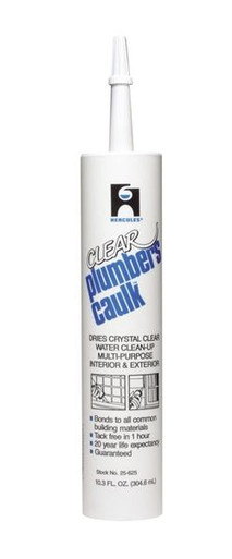 Hercules 25625 Clear Siliconized Plumber's Caulk - 11 oz.