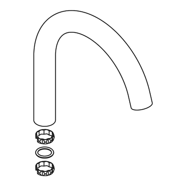 Moen 176077MSRS Spout Kit