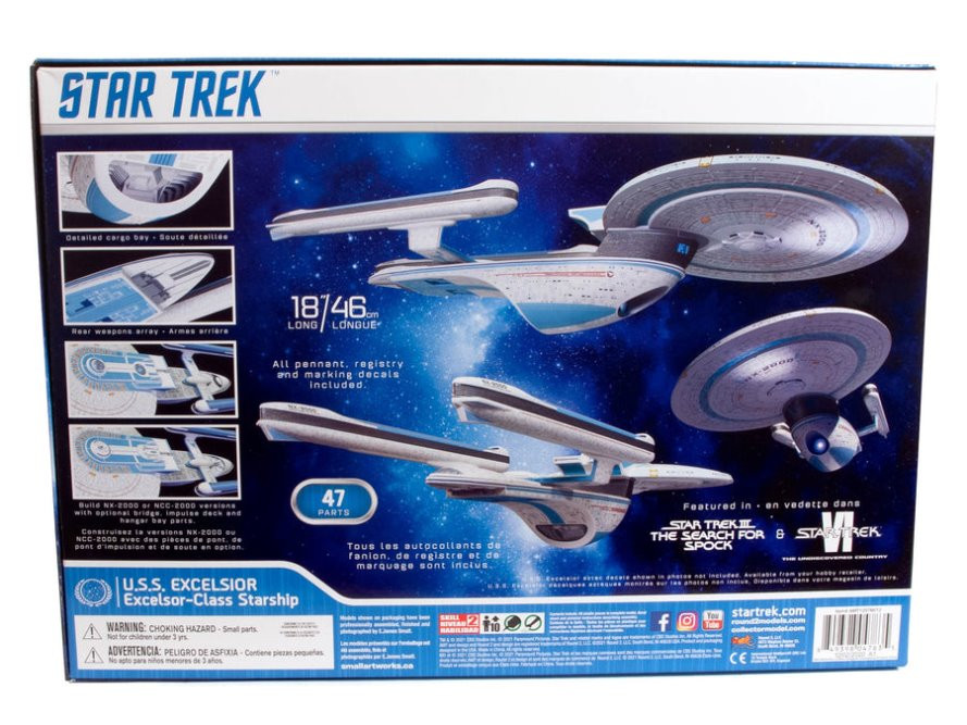 Star Trek U.S.S. Excelsior NX-2000 Starship - AMT AMT1257M/12 - 1/1000 ...