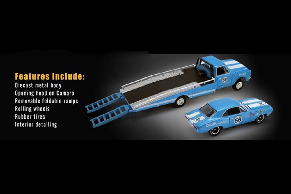 1967 Chevy C-30 Ramp Truck w/ 1970 Chevy Camaro #5 Greenlight 51345 - 1 ...