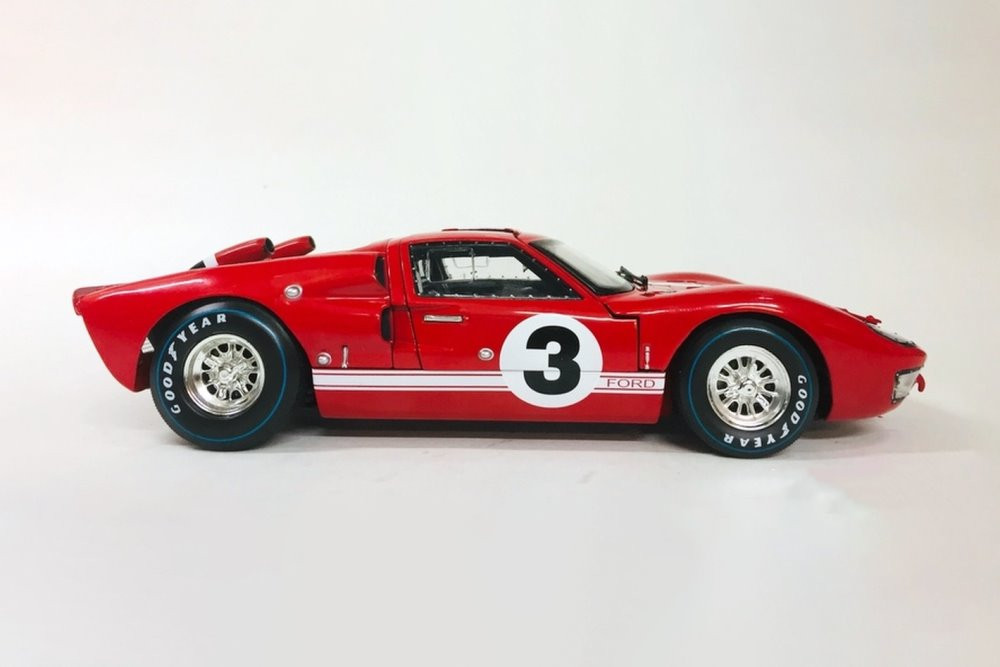 1966 Ford GT-40 MK II Le Mans #3, Red - Shelby Collectibles SC406R - 1/ ...