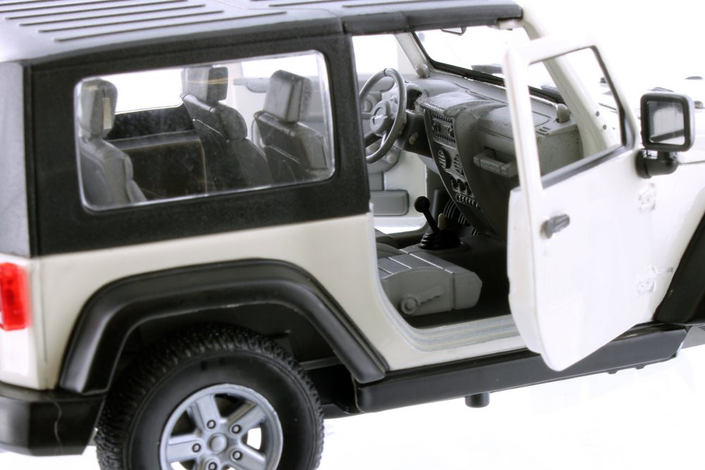 2007 Jeep Wrangler Rubicon Hardtop, White - Welly 22489HWT - 1/24 scale ...