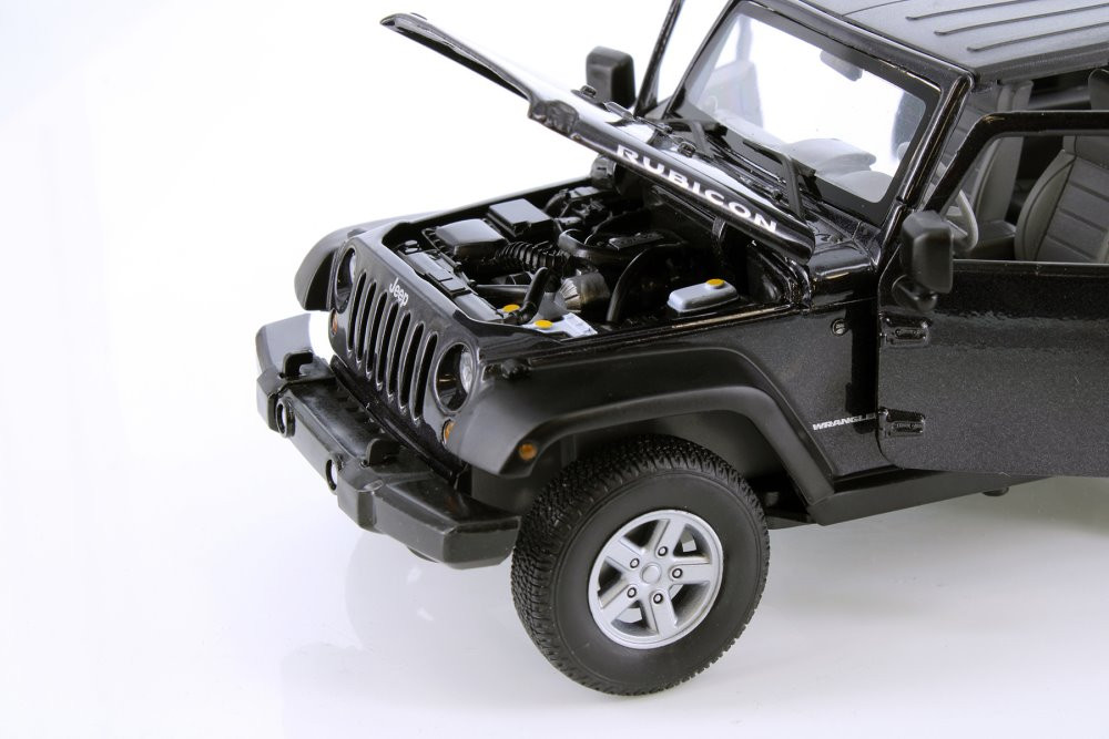2007 Jeep Wrangler Rubicon Hardtop, Black - Welly 22489HWS - 1/24 scale ...