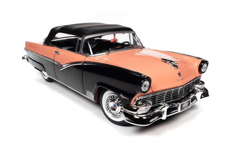 1956 Ford Fairlane Sunliner Cnvrtbl Soft Top, Sunset Coral AMM1270 1/18 ...