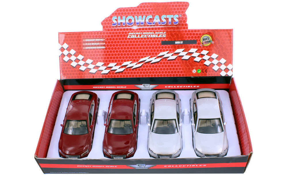 Showcasts Audi A7 Hardtop Diecast Car Set - Box of 4 1/24 scale Diecast ...
