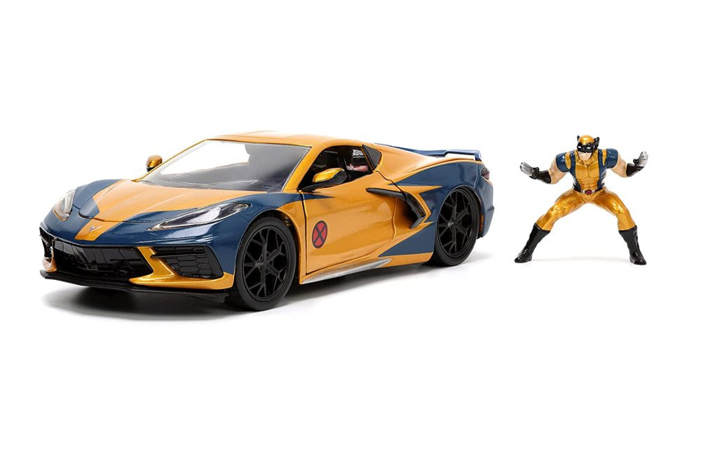 2020 Chevy Corvette Stingray w/ Wolverine, Marvel Cars - Jada Toys ...
