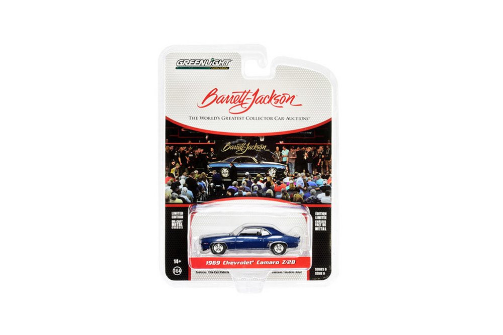 1969 Chevy Camaro Z/28 (Lot #687.3), Blue - Greenlight 37250C - 1/64 ...