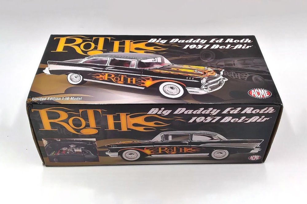 1957 Chevy Bel Air Hot Rod "Big Daddy Ed Roth", Black - Acme A1807014 ...