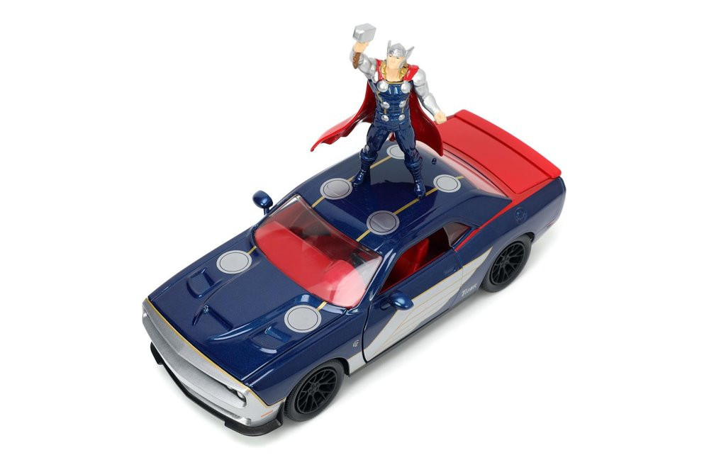 2015 Dodge Challenger SRT Hellcat w/ Thor Diecast Figure - Jada Toys 32186 - 1/24 Scale Diecast ...