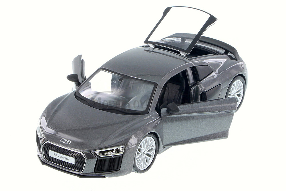 Audi R8 V10 Plus, Gray - Maisto 34513 - 1/24 Scale Diecast Model Toy ...