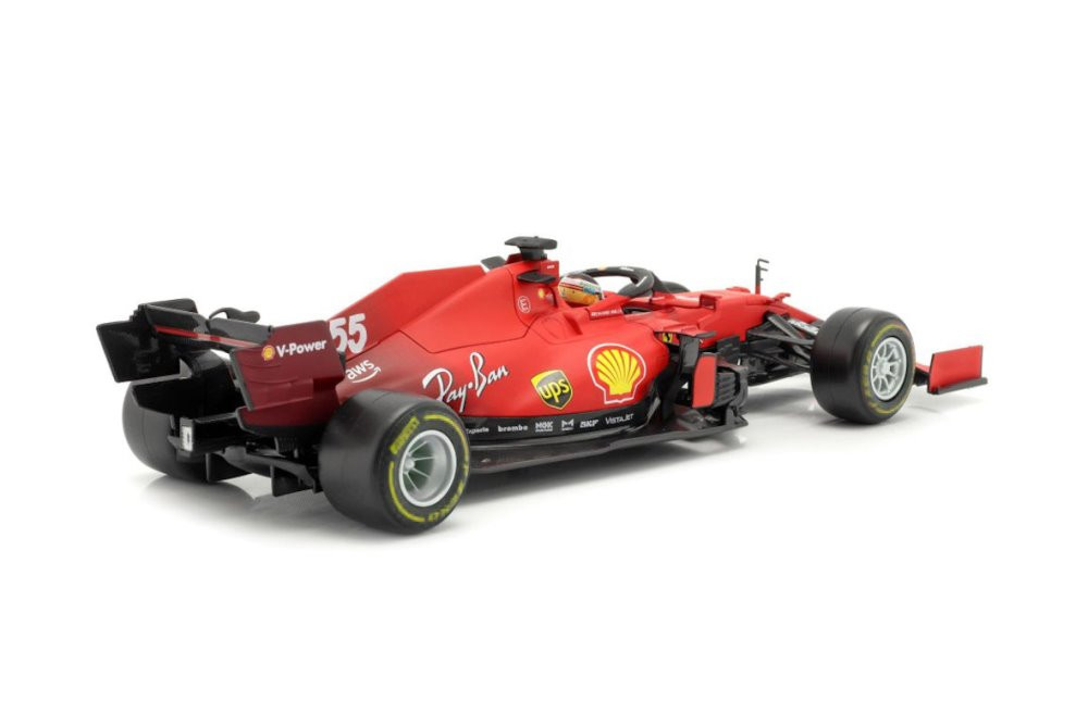 2021 Ferrari SF21, #55 Carlos Sainz - Bburago 18-16809SAIN - 1/18 scale ...
