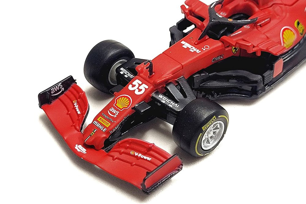 2021 Ferrari SF21, #55 Carlos Sainz - Bburago 18-36829SAIN - 1/43 scale ...