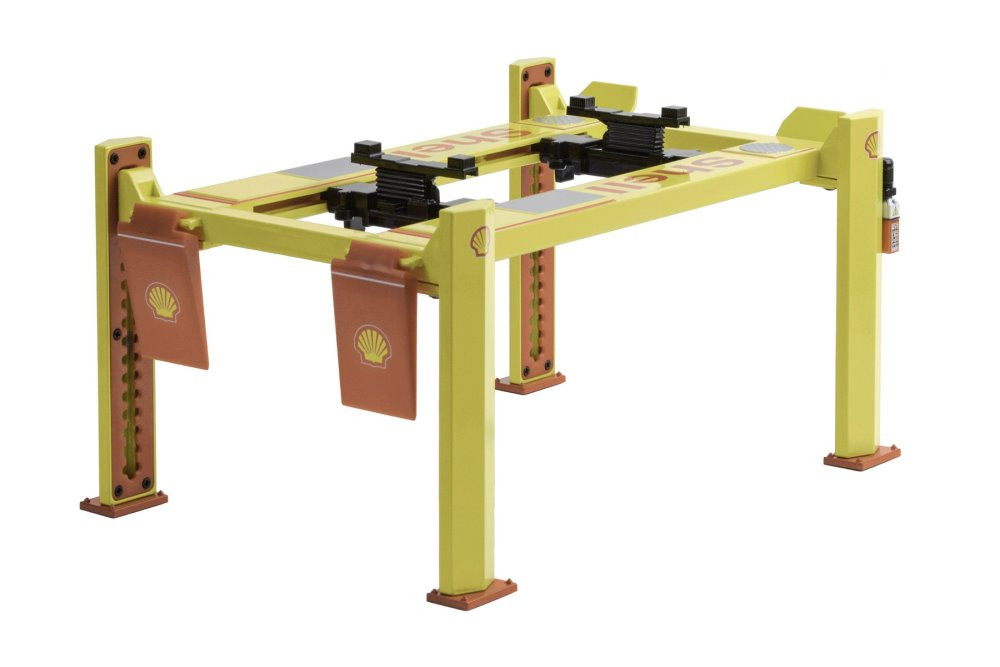 Shell Oil #2 Adjustable Four-Post Lift, Yellow and Red - Greenlight ...