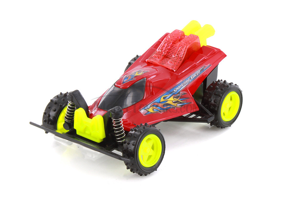 Friction Powered Spark Fighter w/ Light, Red - 8902D - Model Toy Car (1 ...