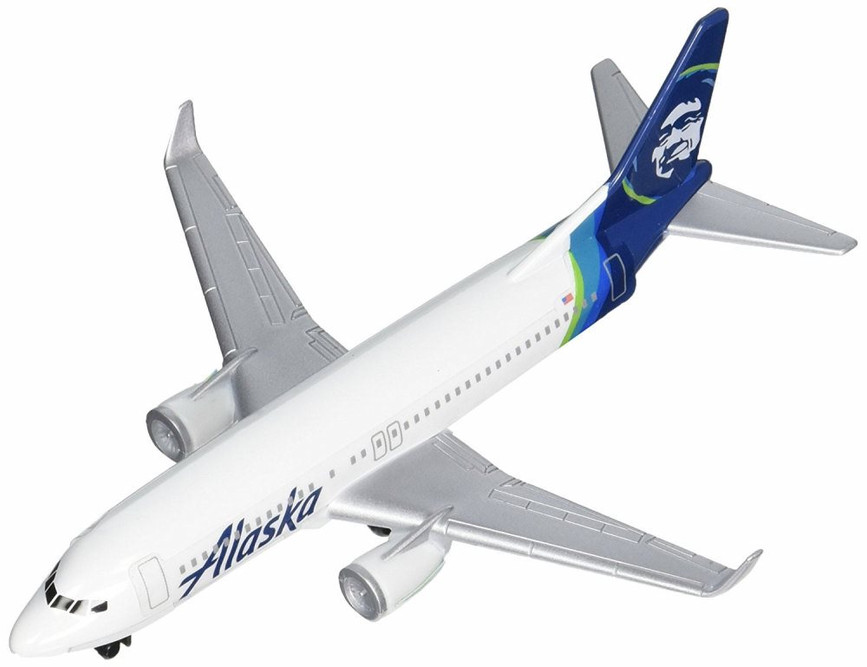 Alaska Airlines, White w/ Blue - Real Toy RT3994-1 - Model Toy Airplane ...