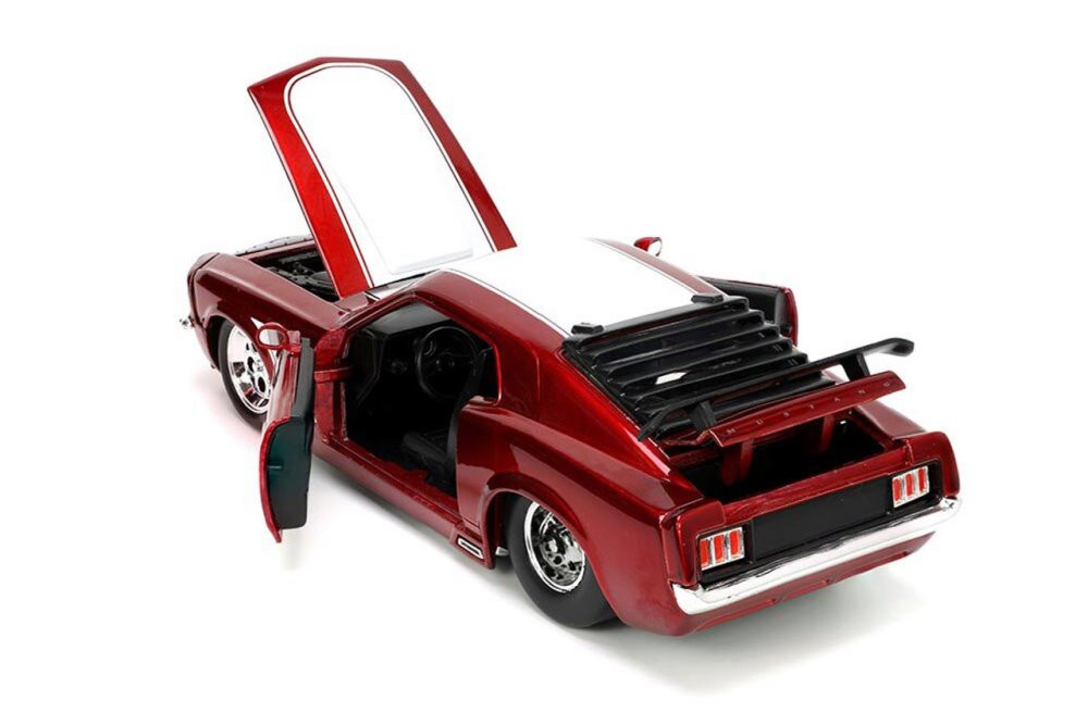 1970 Ford Mustang Boss 429, Candy Red - Jada Toys 34118 - 1/24 Scale ...