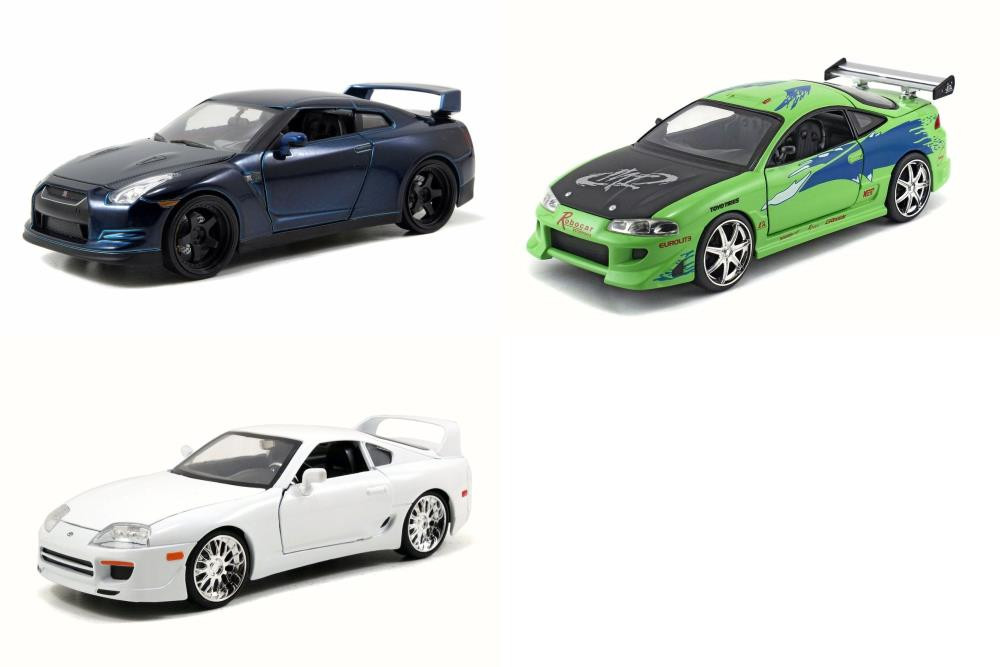 Fast & Furious Brian's Cars (pack 2) Diecast Car Package - Three 1/24 ...