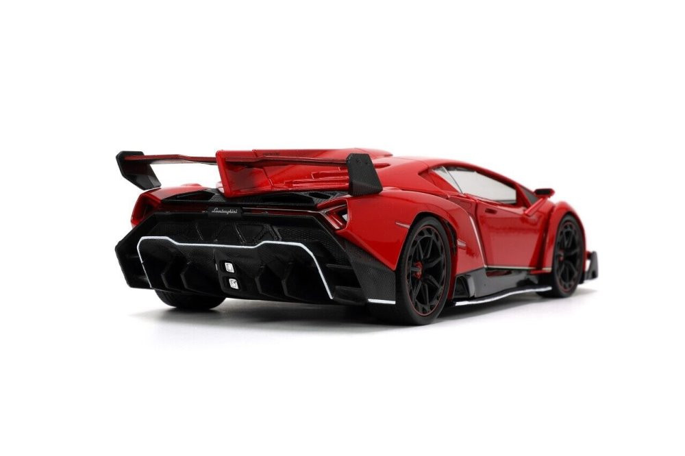 Lamborghini Veneno , Red - Jada Toys 34212/4 - 1/24 Scale Diecast Model ...