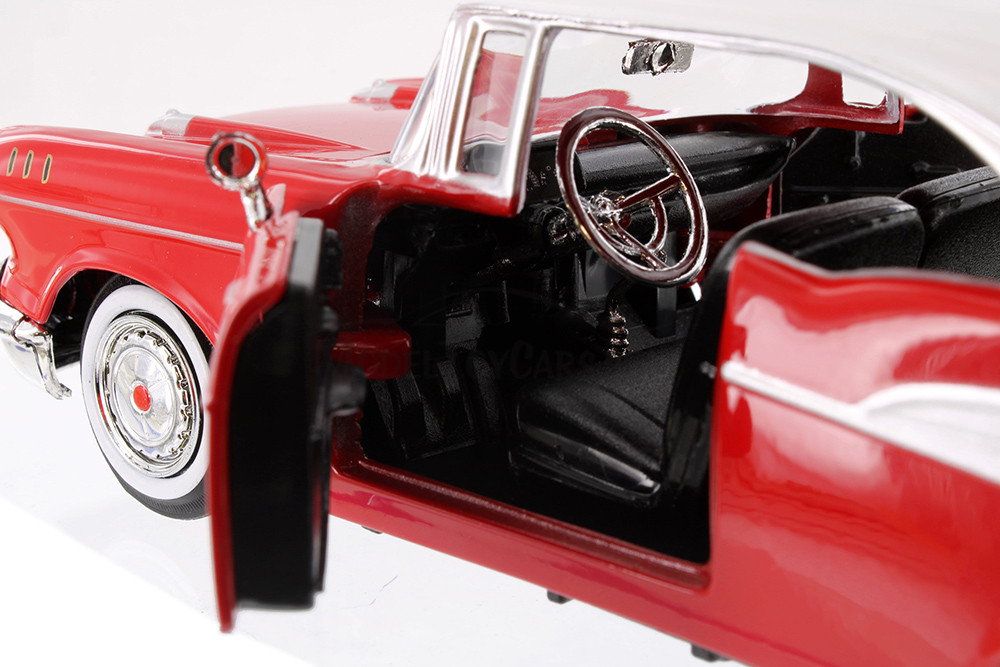 1957 Chevy Bel Air, Red - Showcasts 77228R - 1/24 Scale Diecast Model ...