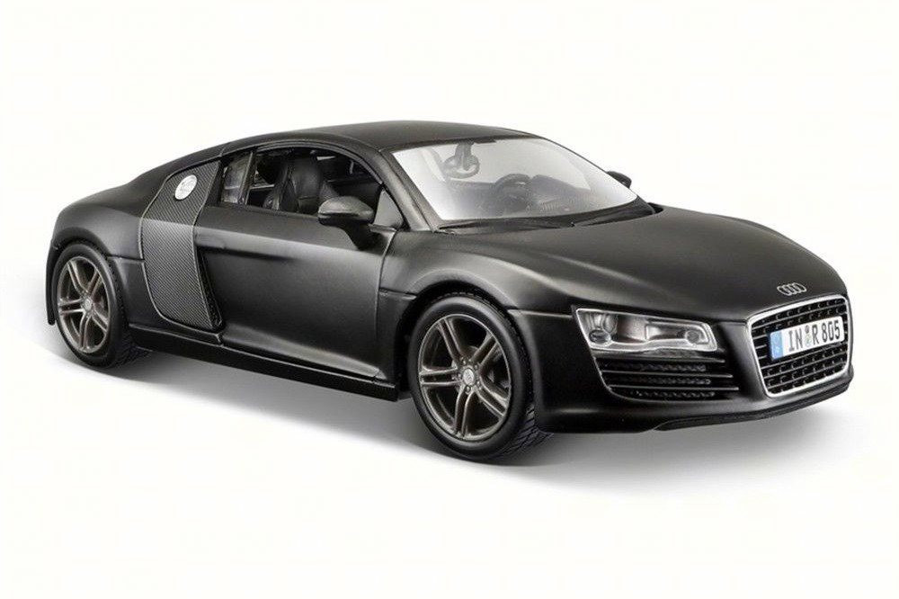 Diecast Car w/Rotary Turntable - Audi R8, Black - Maisto 31281BK - 1/24 ...