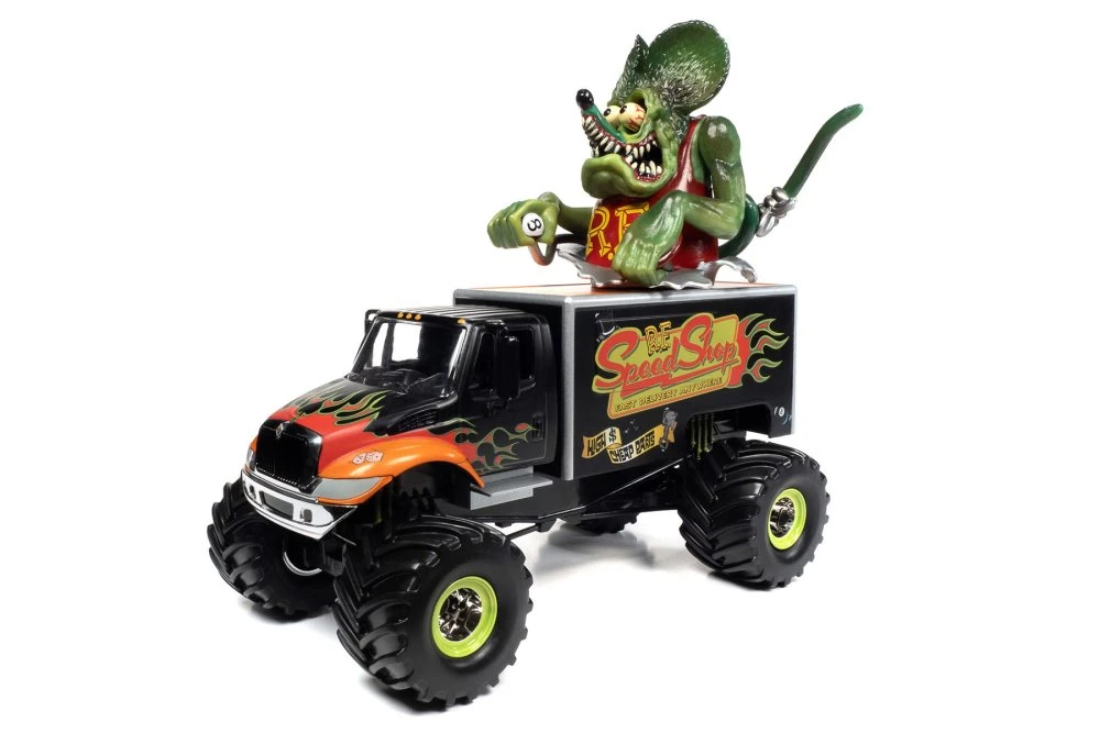 International 4400 Monster Truck w/ Rat Fink Figure, Black - Johnny ...