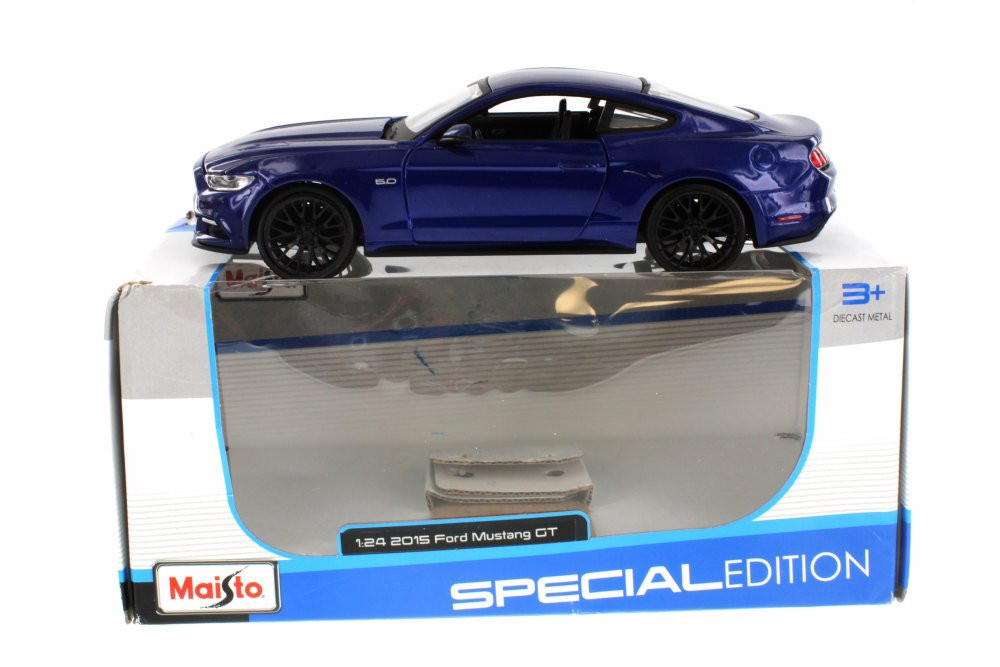 2015 Ford Mustang GT, Blue - Maisto R-22870 - 1:24 Scale Diecast Model ...